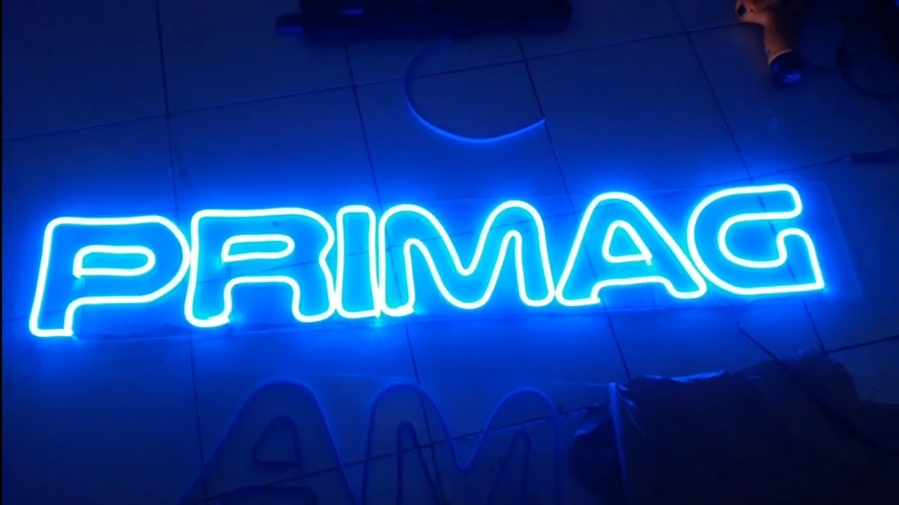 Bikin Huruf dengan LED Neon Flexibel - YouTube