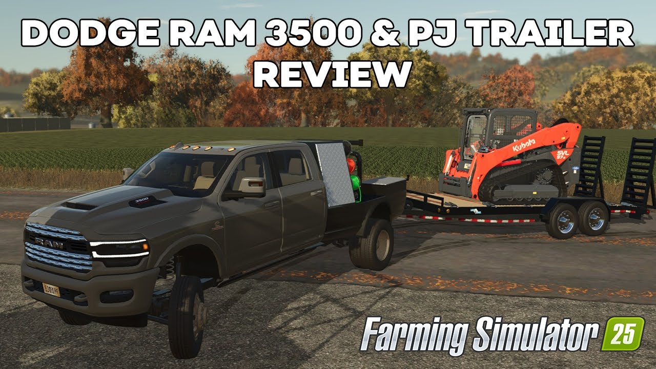 FS25 Mod Spotlight - Dodge Ram 3500 and PJ Trailer Pack! - YouTube