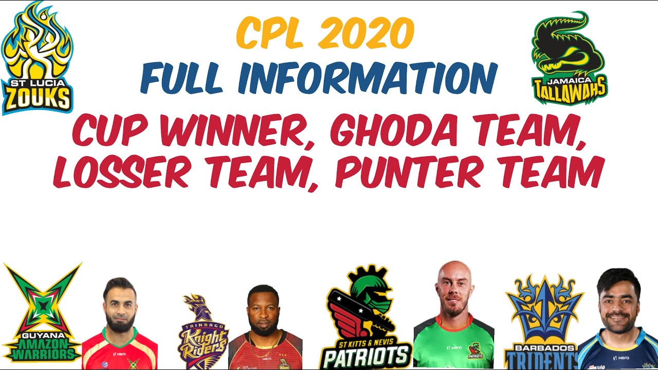 CPL 2020 | Top 4 Teams | Cup Winner | Ghoda Team | - YouTube