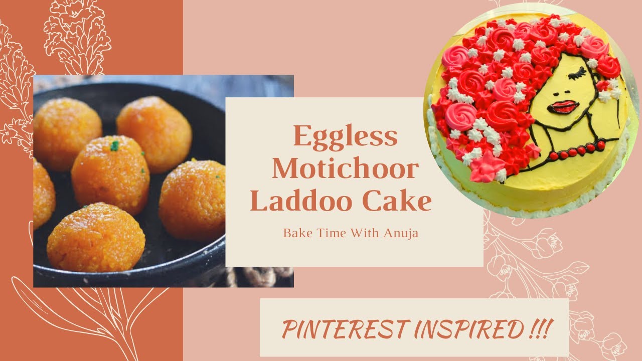Motichoor ladoo Cake || Pinterest inspired floral cake design || Desi ...