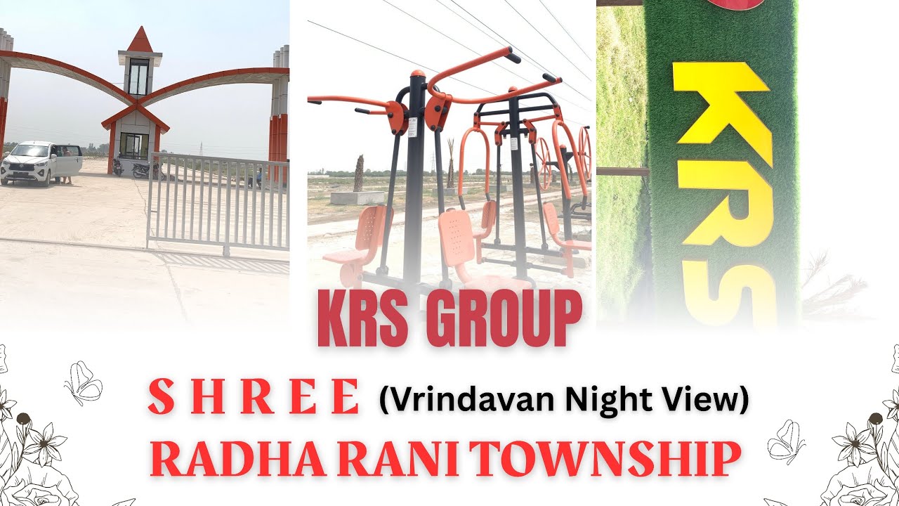 @srrtvrindavan 💡Project Night View|KRS GROUP| #propertyinvestment #vrindavan #plot #construction ...