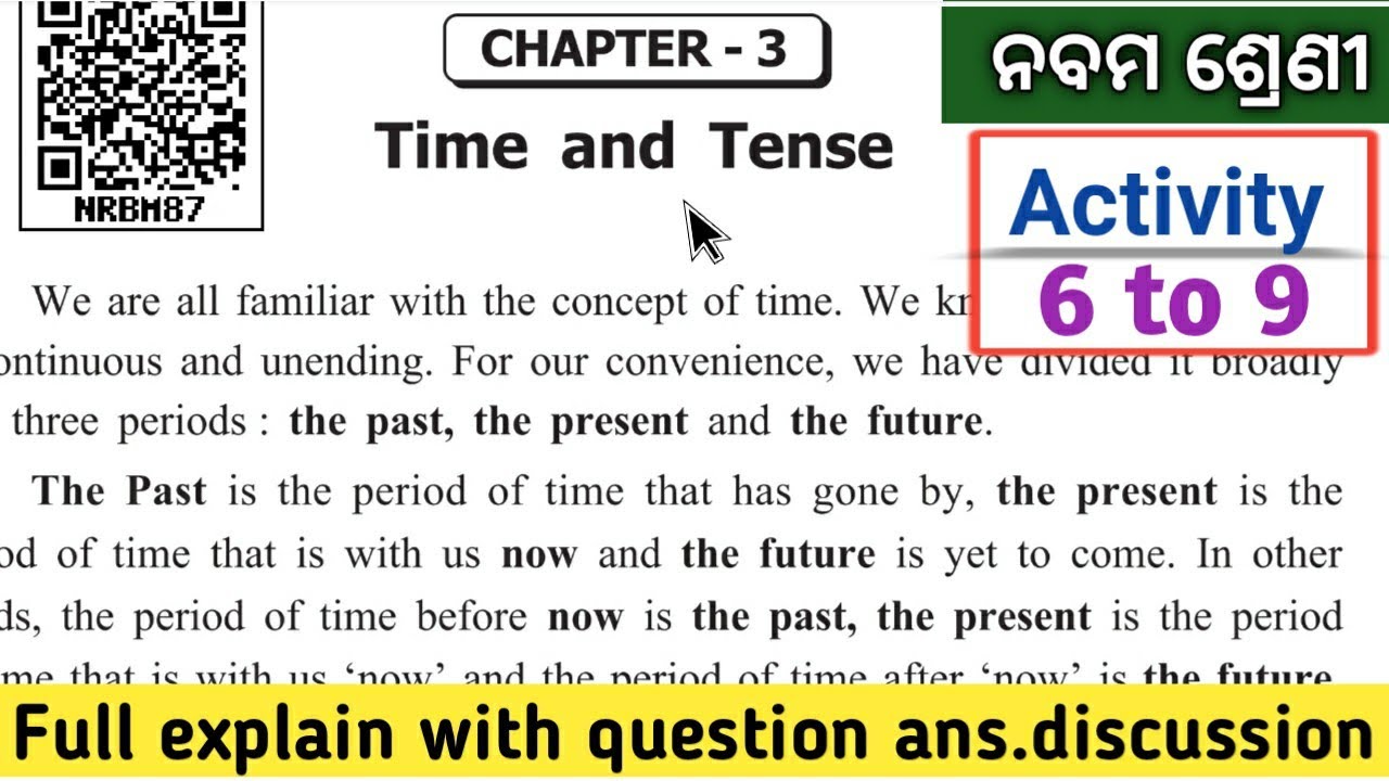 Time and Tense Class 9 English grammar chapter 3 activity 6 to 9 full ...