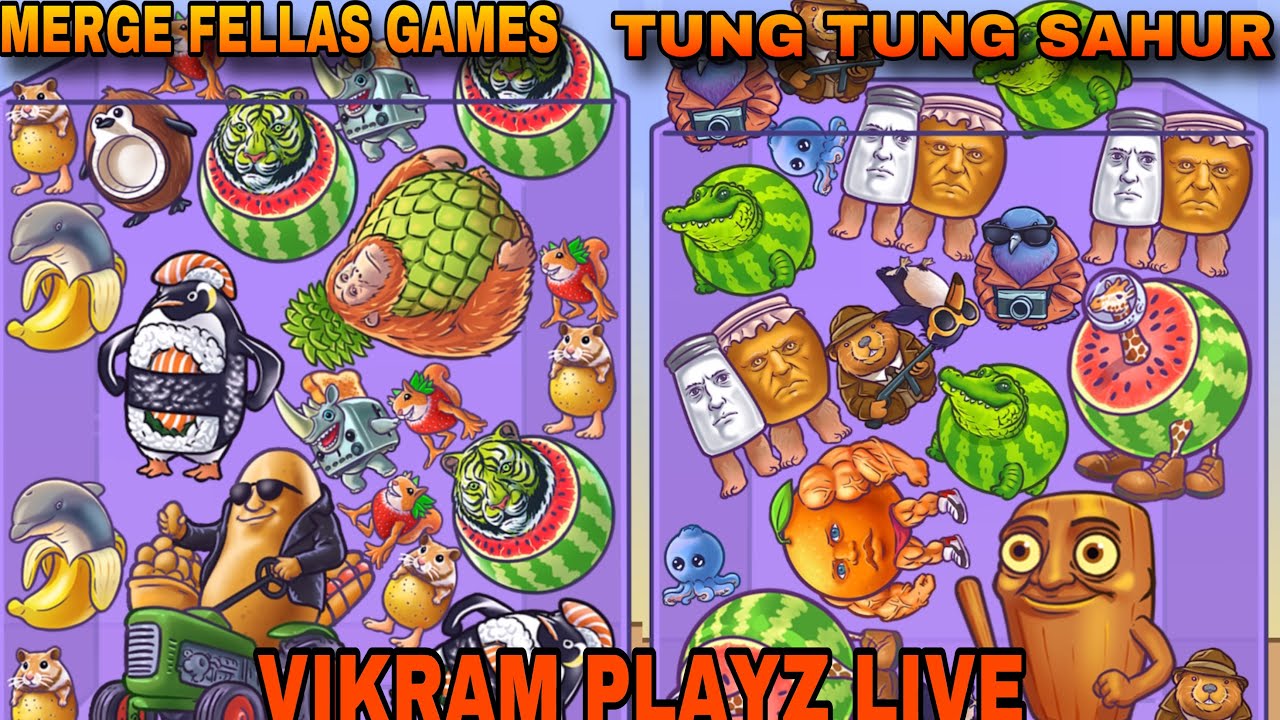 Merge fellas Puzzle TUNG TUNG SAHUR 😂 #mergefellas #livestream # ...