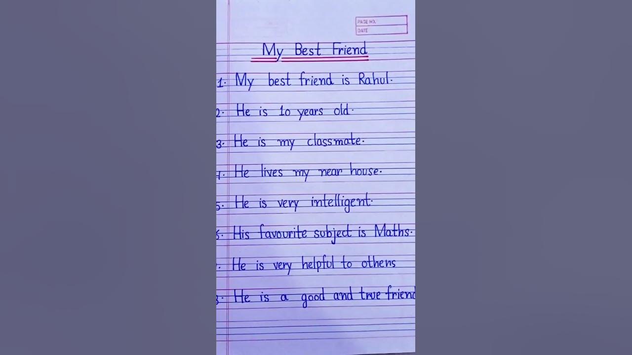 My Best Friend Essay in English | 10 lines on My Best Friend | Essay on ...
