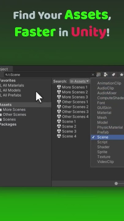Find assets faster with this shortcut tricks 🥶 #unity #unitytips #unity3d #gamedev #unityengine ...