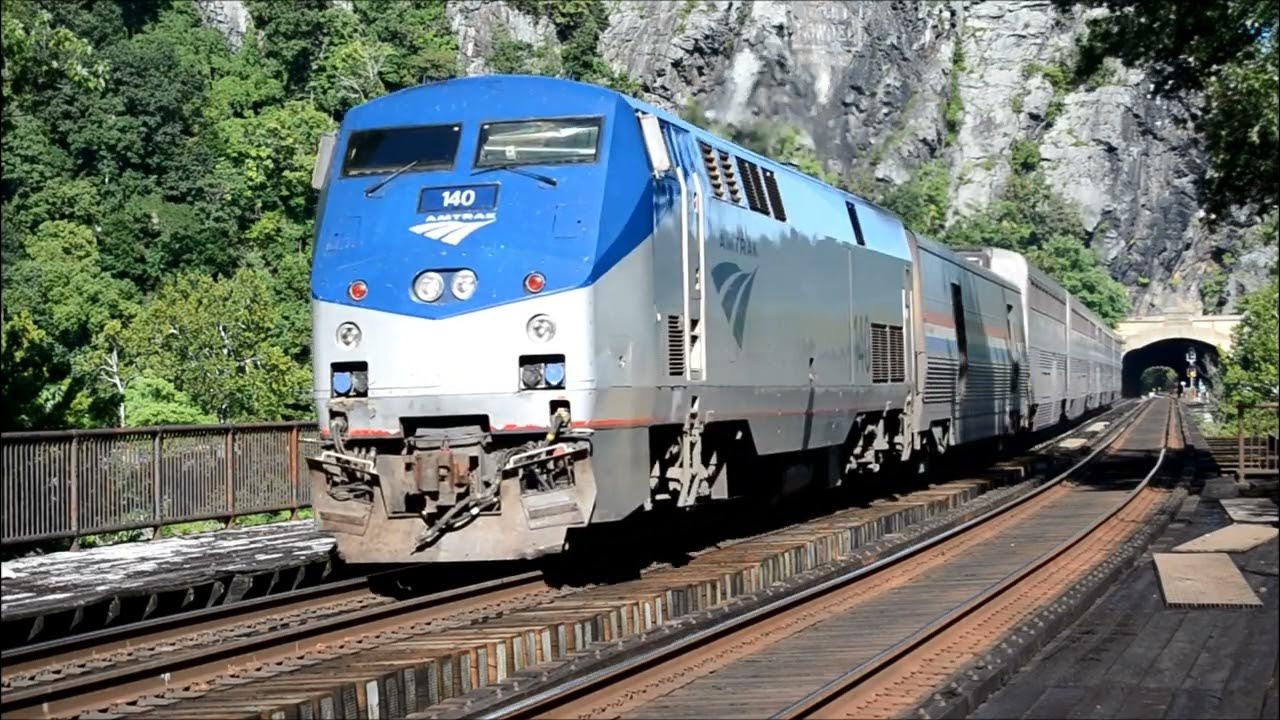 AMTK Capitol Limited arriving Harpers Ferry W VA August 2022 - YouTube