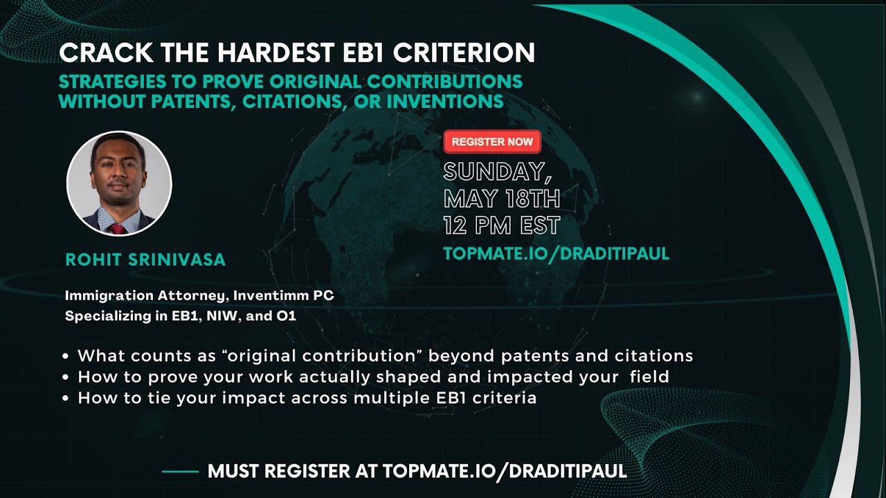 Crack the Hardest EB1 Criteria: Ft. Immigration Attorney - YouTube