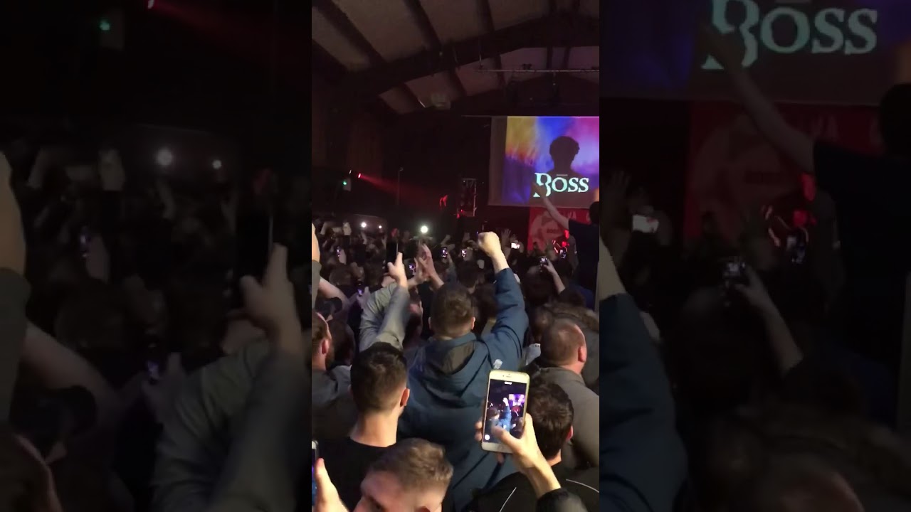 Boss nights Liverpool fans 10/3/18 district allez allez allez - YouTube
