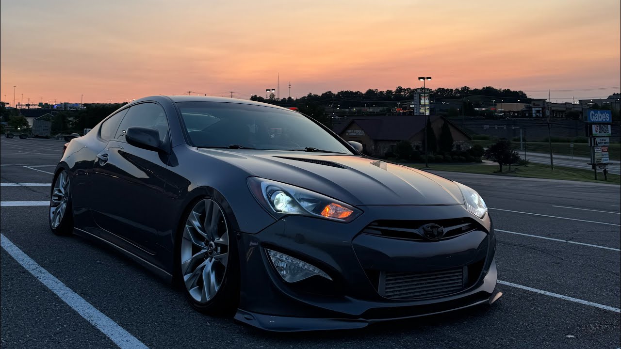 First Mods on my Bagged Genesis Coupe - YouTube