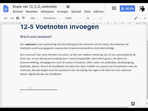 google docs - tekstverwerking - voetnoten - YouTube
