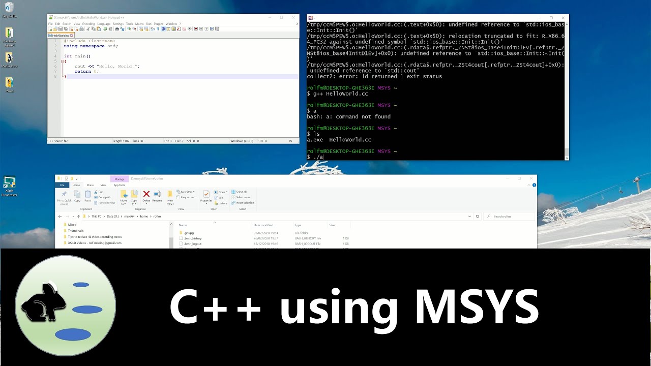 Setting Up The Msys2 Platform To Learn And Experiment With C Youtube 8390