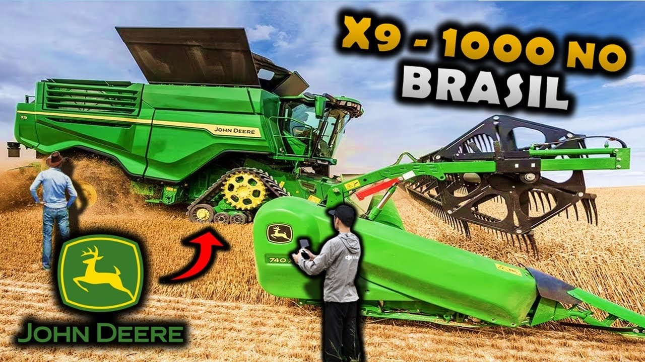 NOVA GIGANTE COLHEITADEIRA X9 JOHN DEERE CHEGA NO BRASIL - YouTube