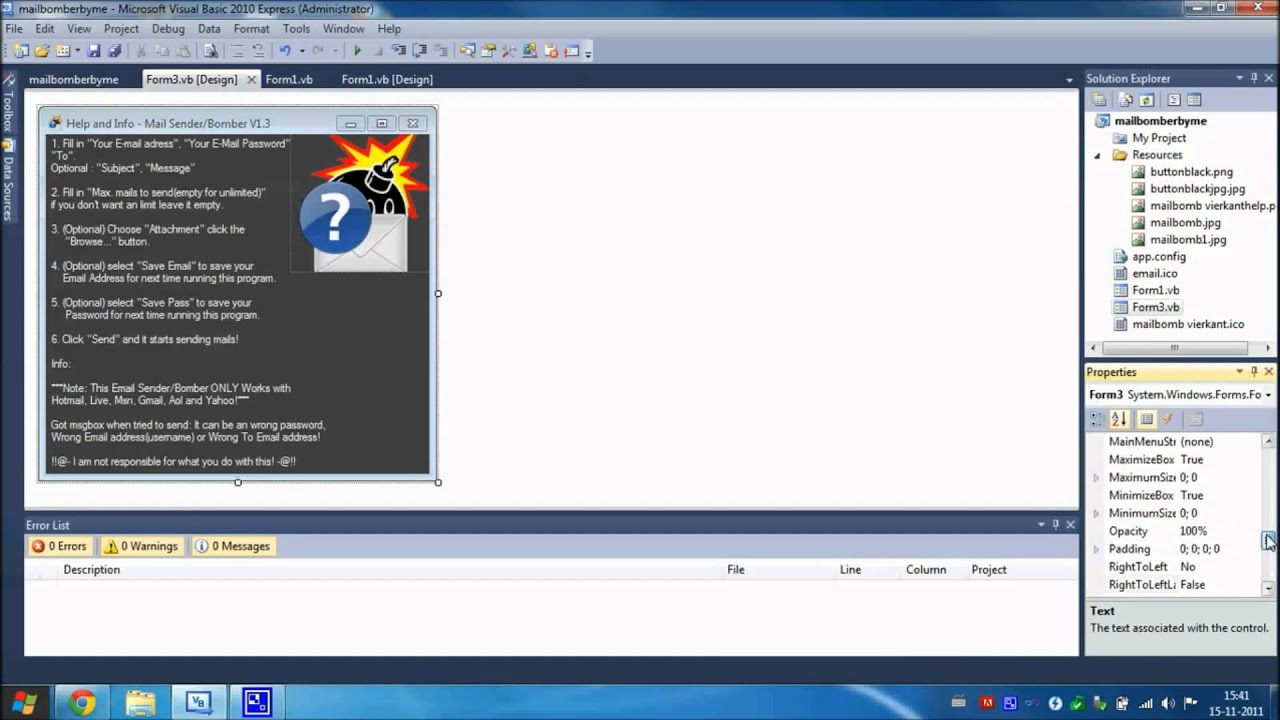 Email Bomber/Sender V1.4 ( Gratis Download ) by Hackzilla - YouTube