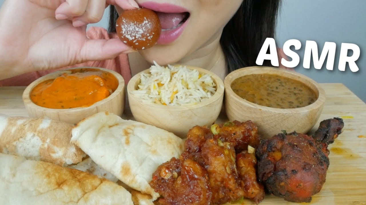 Indian Food Delight Streets Eats *NO Talking Relaxing Eating Sounds | N.E Let's Eat - YouTube