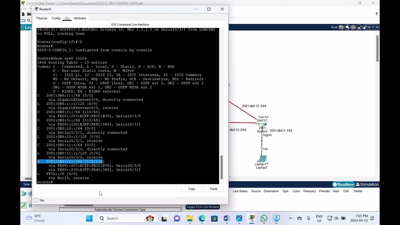 IPV6 OSPF-Routing- Config - YouTube