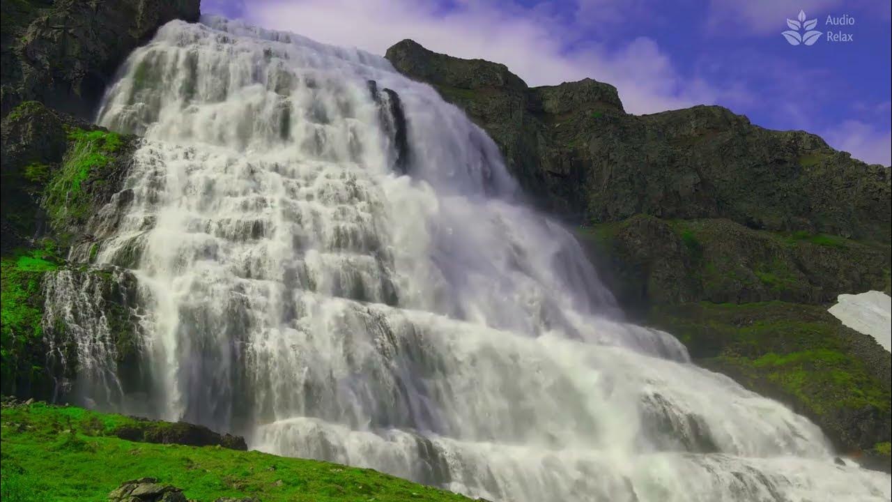 Giant Waterfall Sounds. (10 hours waterfall white noise for Sleeping ...