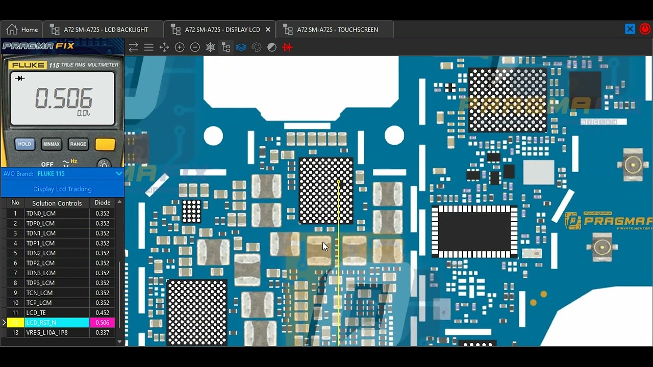 SAMSUNG A72 SM-A725: LCD BACKLIGHT WAYS, DISPLAY LCD WAYS & TOUCHSCREEN ...
