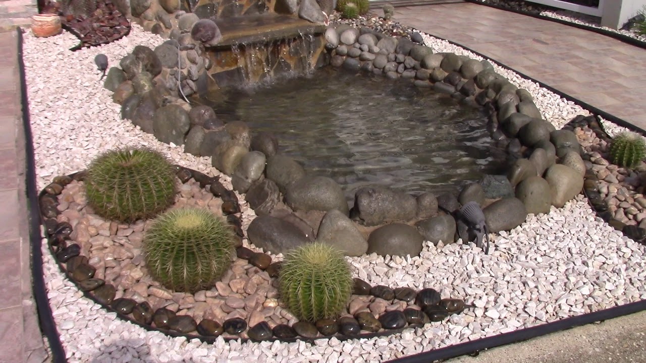 Exotic River Rocks Water Fall Desert Landscaping PART 6 - YouTube