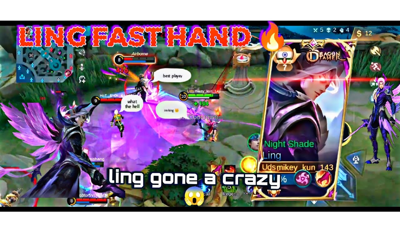 ling fast hand gameplay 🔥 ll ling crazy gameplay 😱ll global ling ...