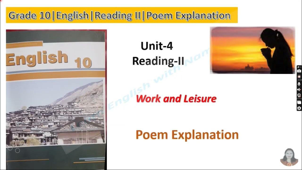 Leave this Chanting and Singing| Poem Explanation|unit-4|class-10|english|Learn English With ...