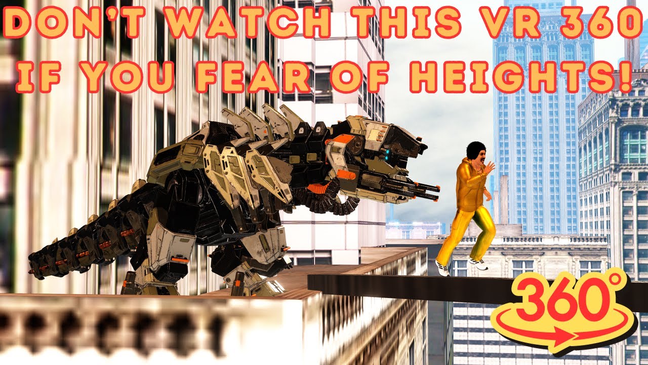 VR 360 Video Dinosaur Jumpscare Extreme Skywalk Challenge | Indus VR ...