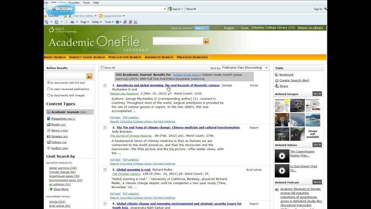 Academic OneFile - Part 2 - YouTube