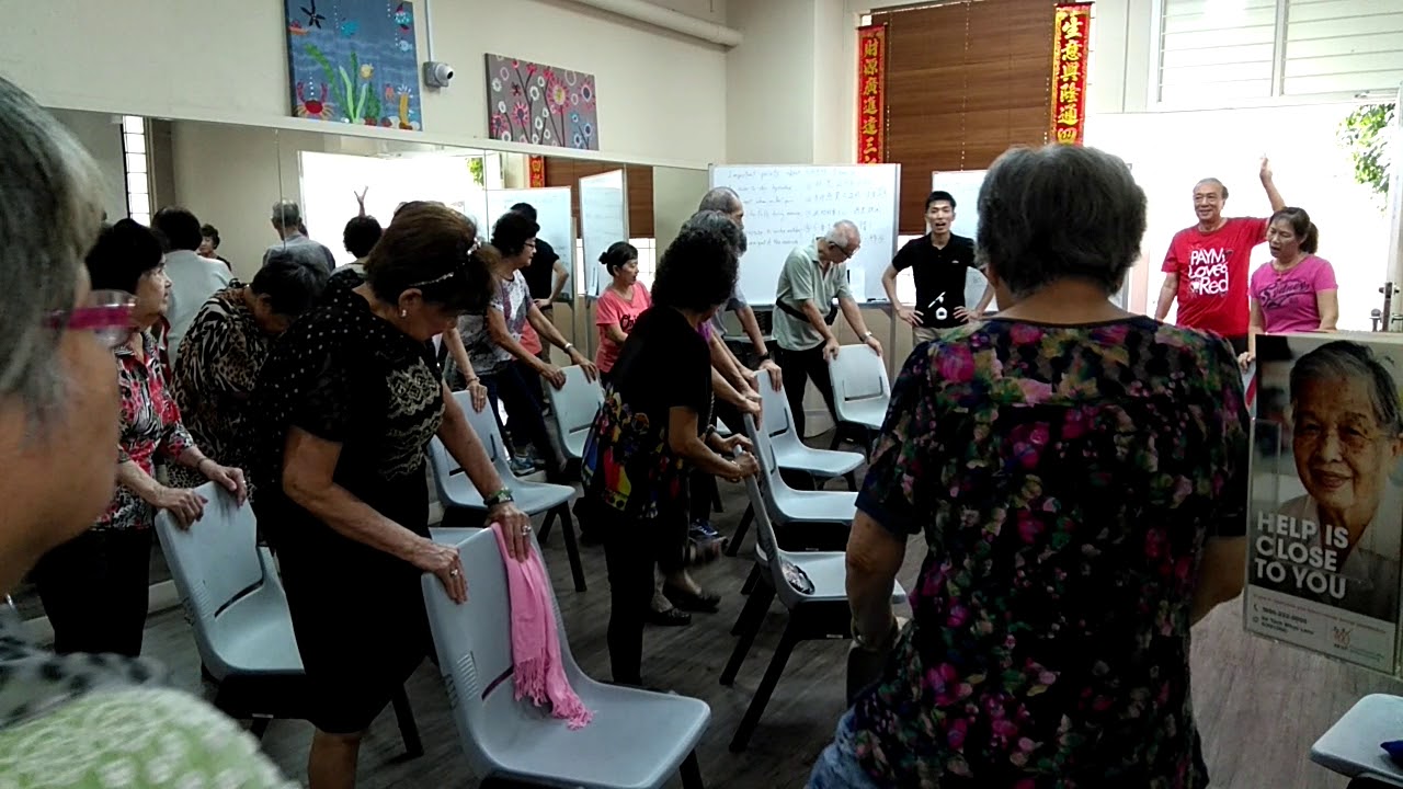 Seniors with volunteers at the Fei Yue Retirees Centre during the Happy ...