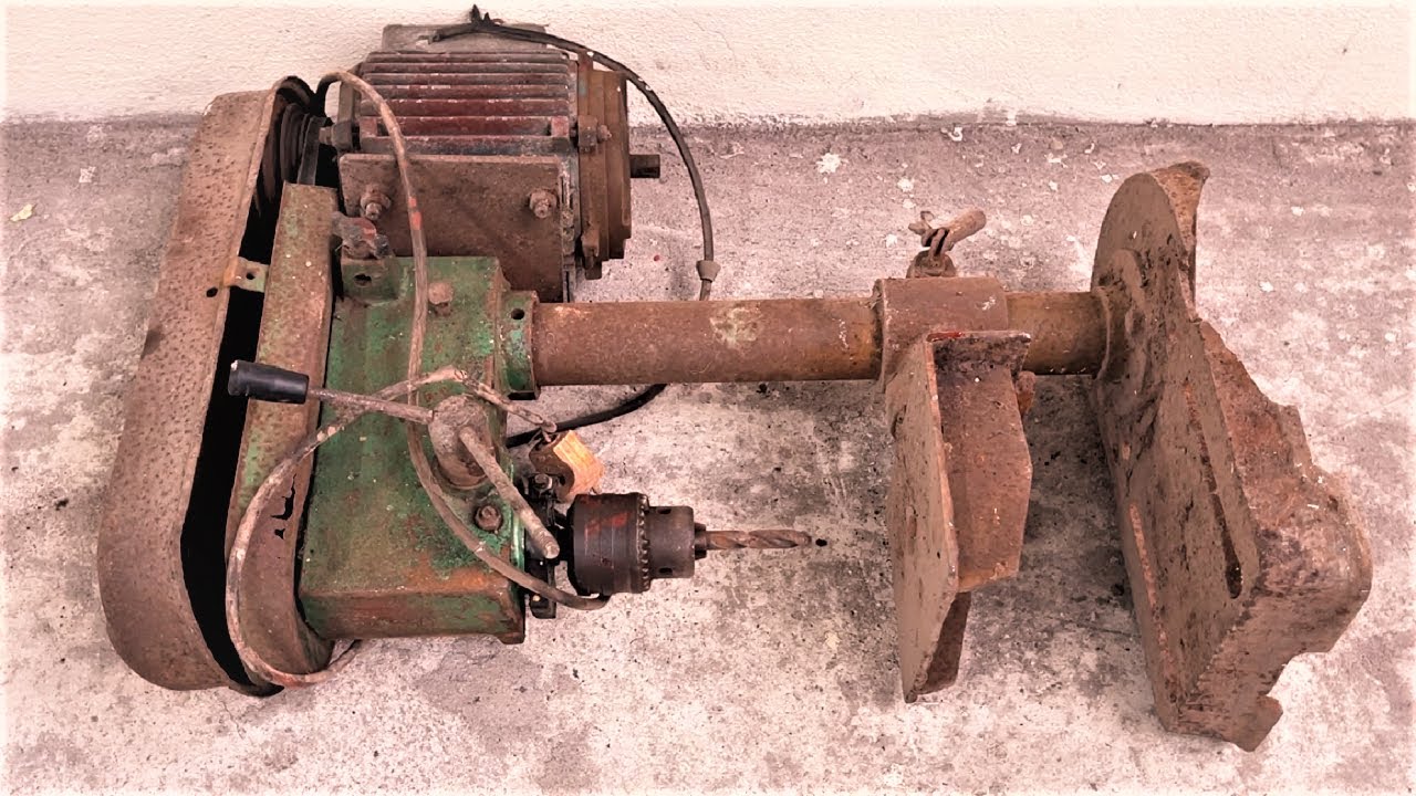 Recovering A Severely Damaged Mini Bench Drill ... I Bought It For $10 ...