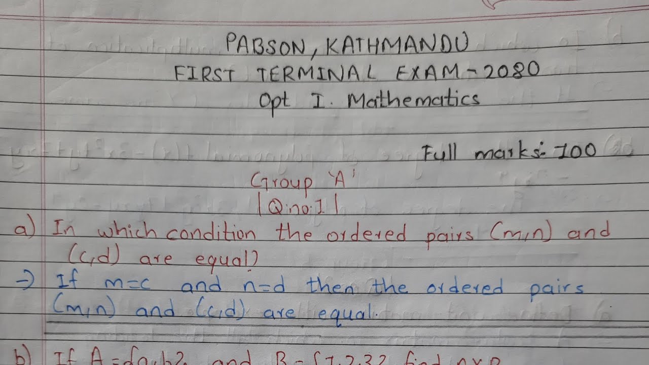 Opt Math PABSON 9, Kathmandu ....Solution of 1st Term Exam 2080...by ...