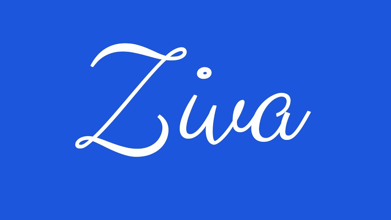 Learn how to Sign the Name Ziva Stylishly in Cursive Writing - YouTube