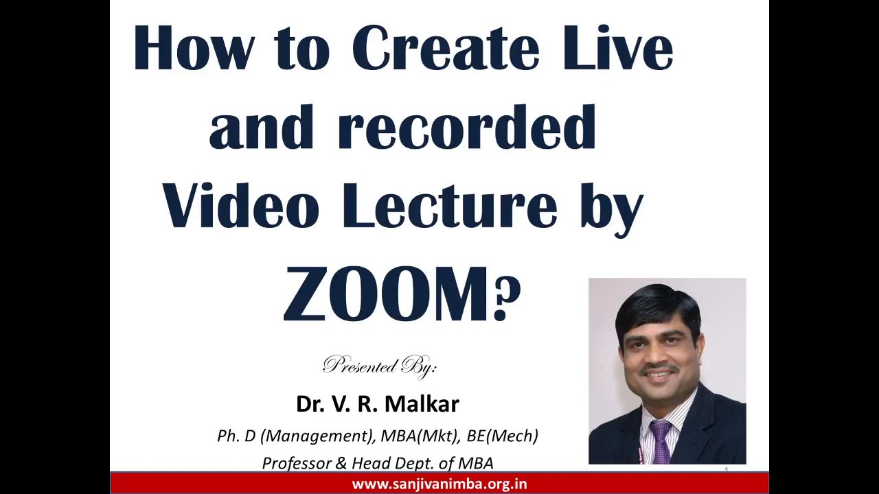 How to take Live online Lectures and record video lectures with ZOOM ...
