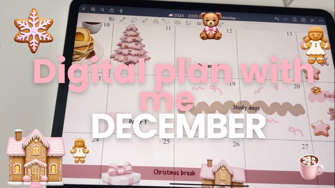 December digital plan with me ☁️ Free digital planner - YouTube