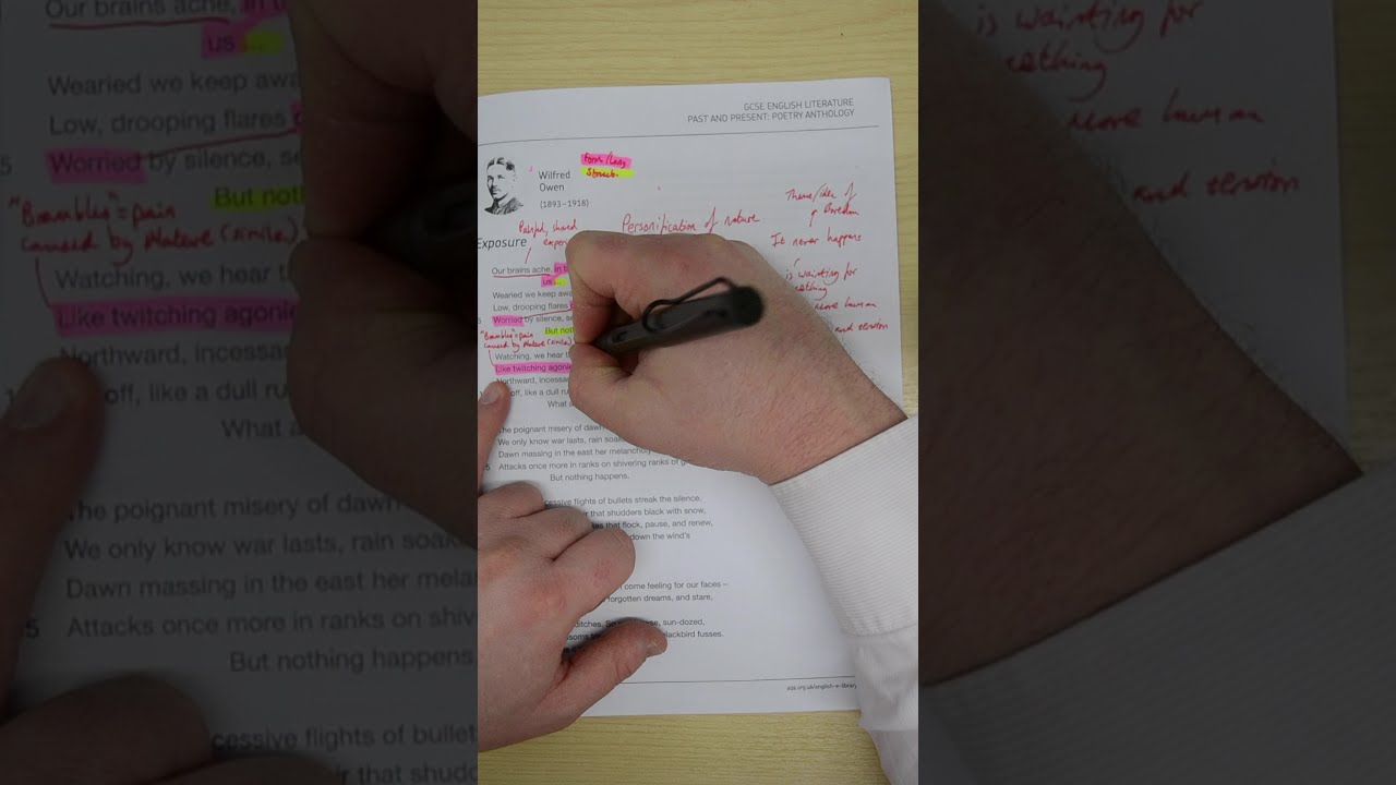 Exposure - GCSE Literature Annotation - YouTube