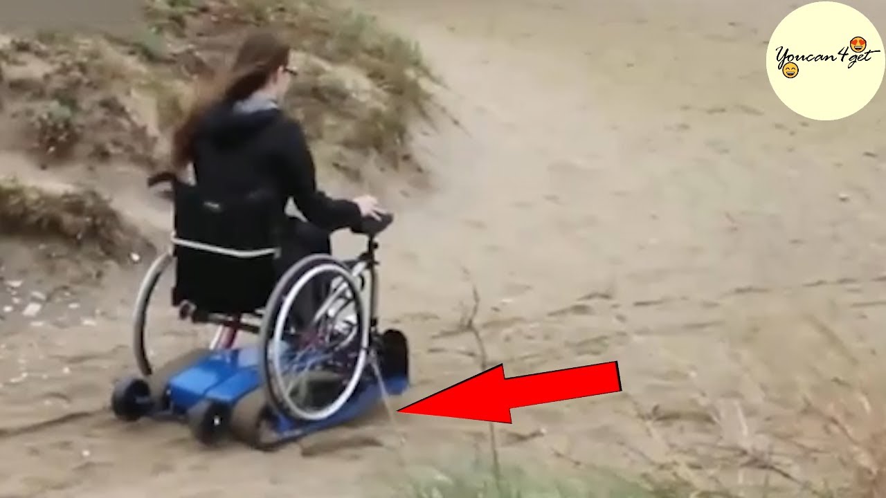 An Amazing Design Turns Manual Wheelchair Into Off-road Vehicle - YouTube