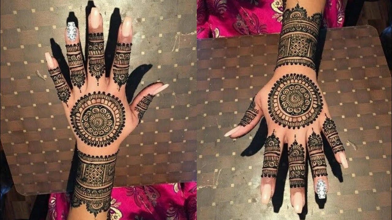 Gorgeous Bharwa Mehndi Design || Dulhan ke Liye Bhare Hue Hathon Wali ...
