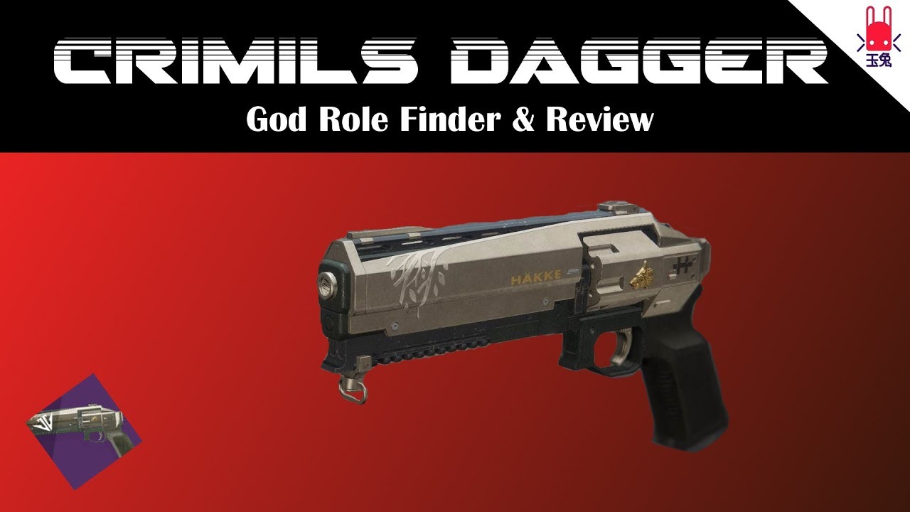 Crimil's Dagger | God Roll & In Depth Weapon Review - Destiny 2 - YouTube
