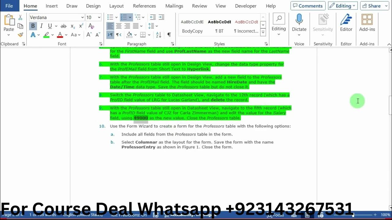 Access Module 1 SAM Project B || Ridgedale College || Access Module 1 ...