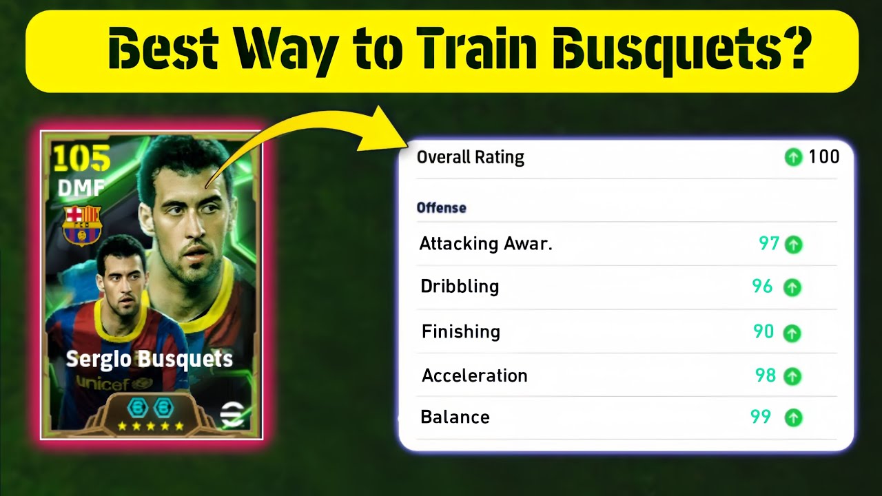 Sergio Busquets Best Custom Training Guide in eFootball 2025 | Busquets ...