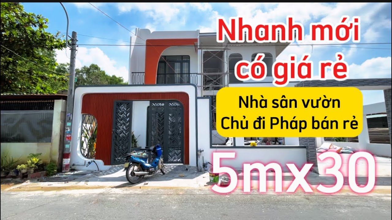 nhà vườn gần Bình Chánh chủ đi Pháp bán rẻ 5mx30m mặt tiền nhựa sổ hồng riêng |nha dat binh ...