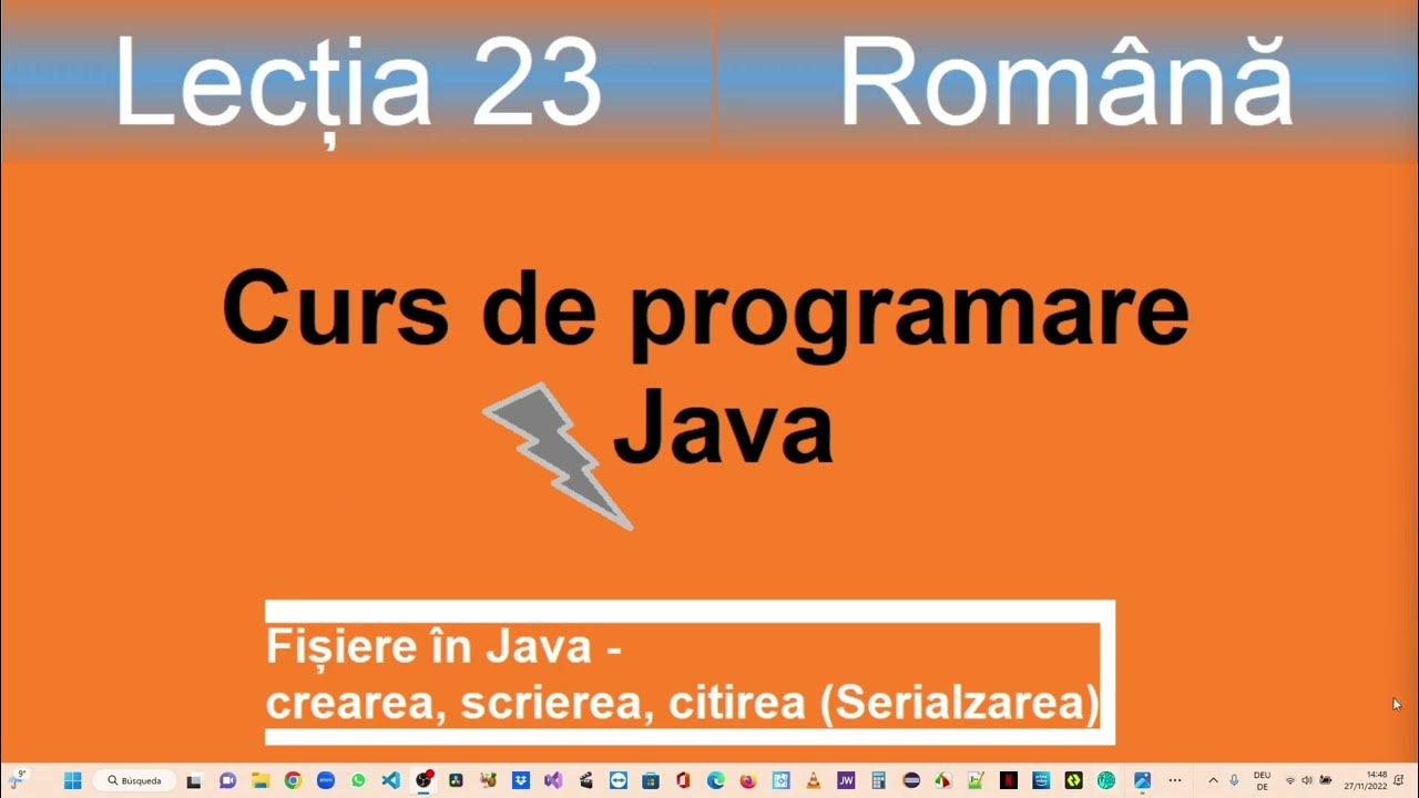File | Fisiere in Java | Serializable | Curs de programare Java - Lectia 23 - YouTube