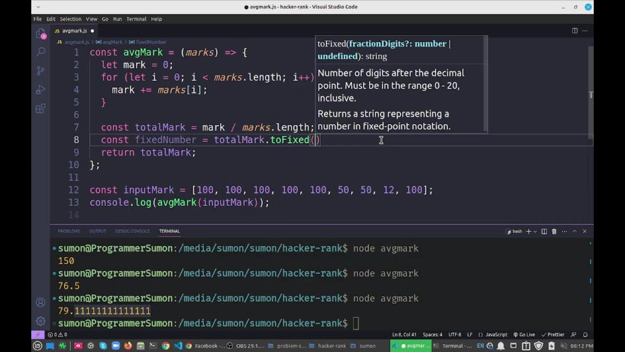 How to Create an Average Mark Function in JavaScript Step-by-Step Tutorial - YouTube