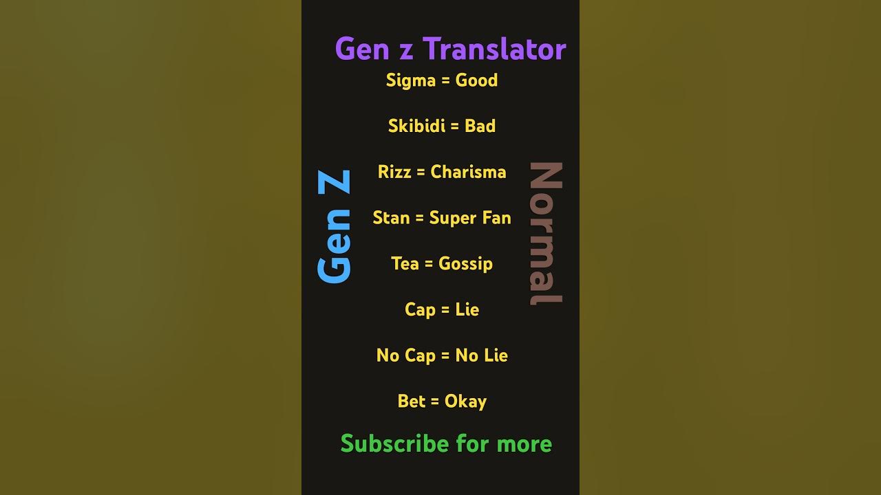 Gen Z Translator - YouTube