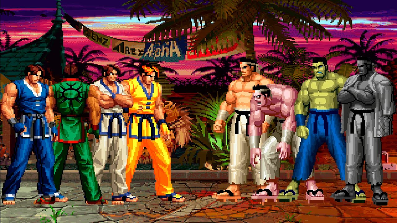 [KOF Mugen] Kim Kaphwan Team vs Goro Daimon Team - YouTube