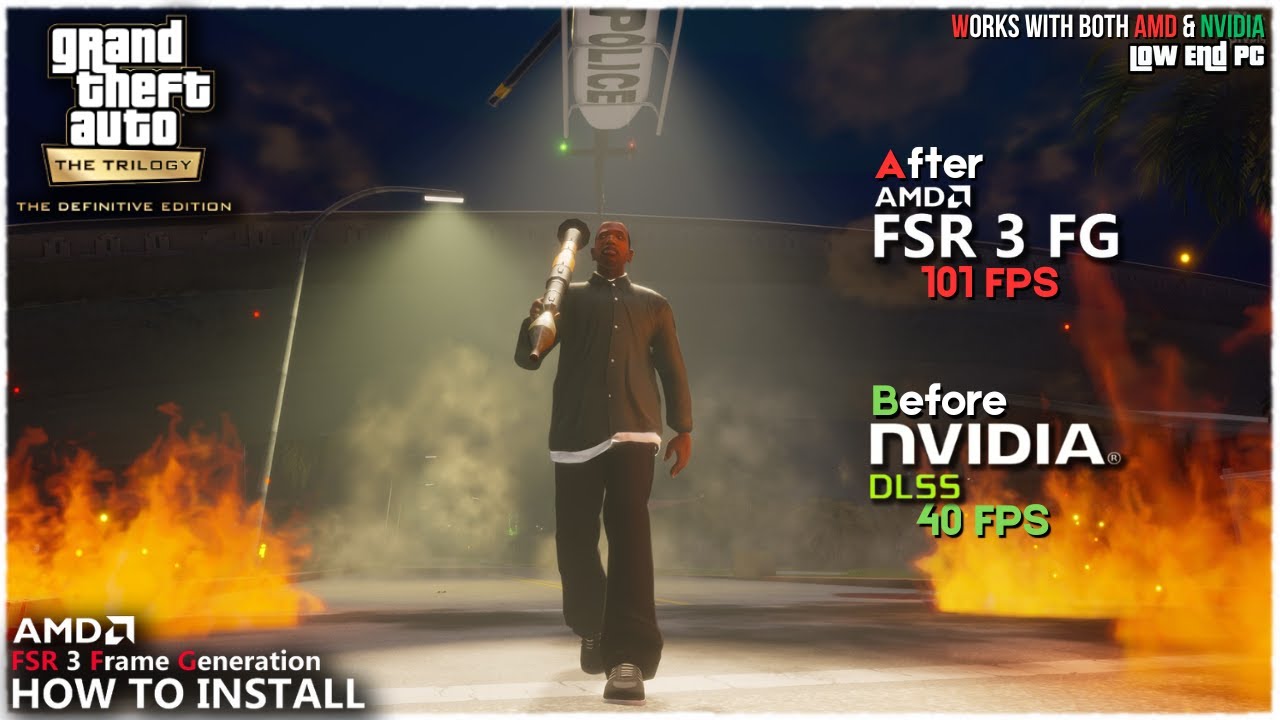 GTA Trilogy Definitive Edition FSR 3 Frame Generation Mod Installation ...