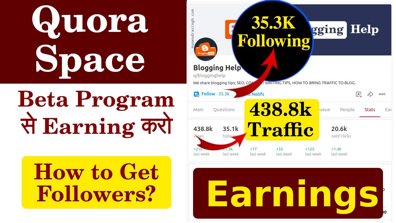 Quora Space Earning Program | Quora Space Earning Proof | How to Grow ...