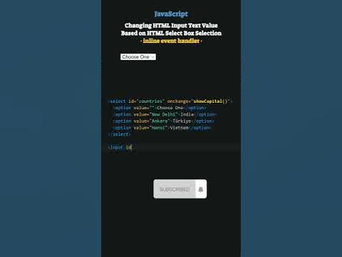 Dynamic Form Interaction with JavaScript Updating Input Text using Select Box Selection # ...
