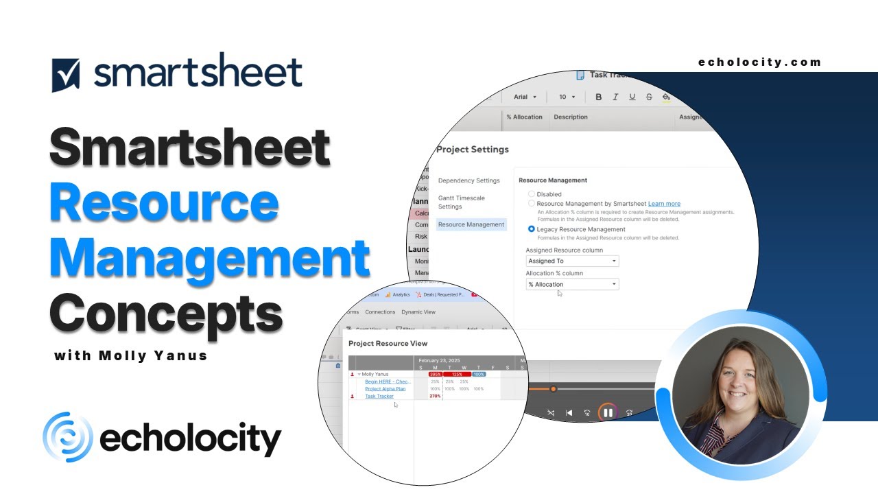Smartsheet Resource Management Concepts | Echolocity - YouTube