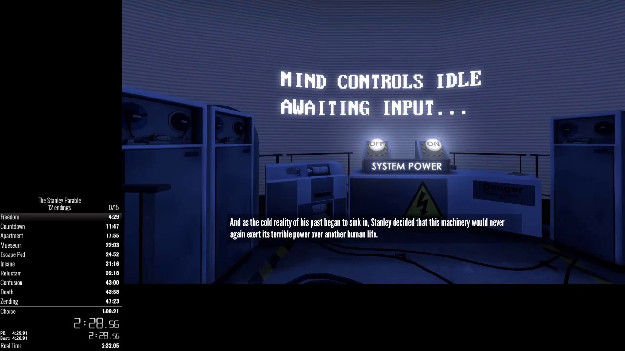 [PB] The Stanley Parable Speedrun - Freedom Ending in 3:59.100 - YouTube