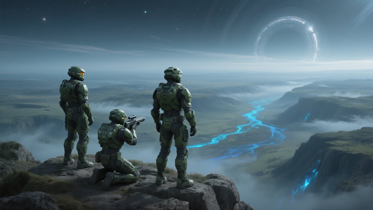 Halo Spartans in the Valley of Light | Cinematic Sci-Fi Ambience - YouTube