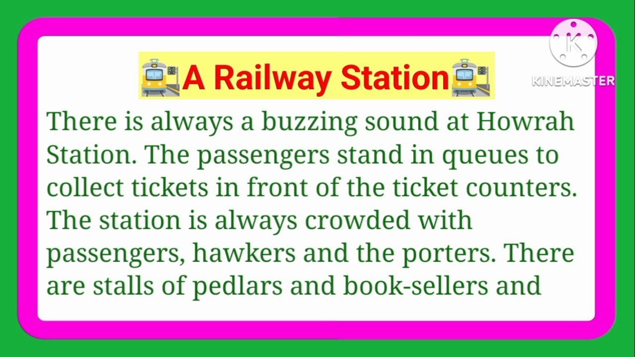 A Railway Station Paragraph Writing In English | 100 words paragraph ...
